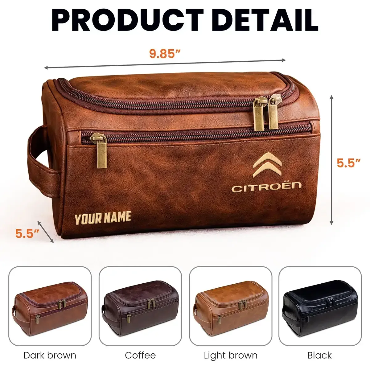 Citroën Exclusive Leather Toiletry Bag OUFALB0819CNTZ - Citroën Bag ...